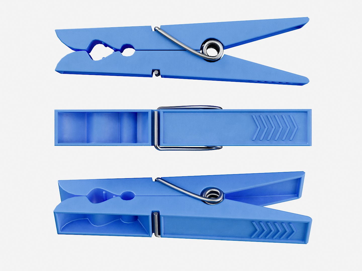 3D Plastic Clothes 3 Clothespin - TurboSquid 1330308