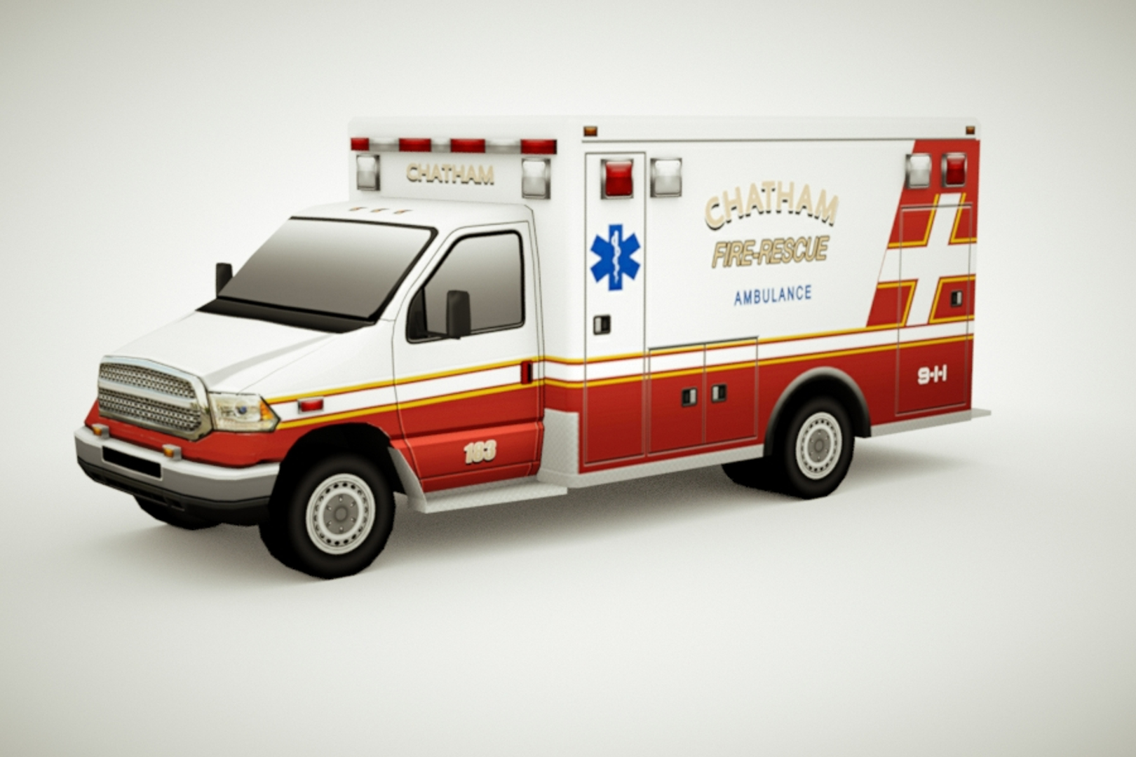 3d Generic Ambulance V4 Model