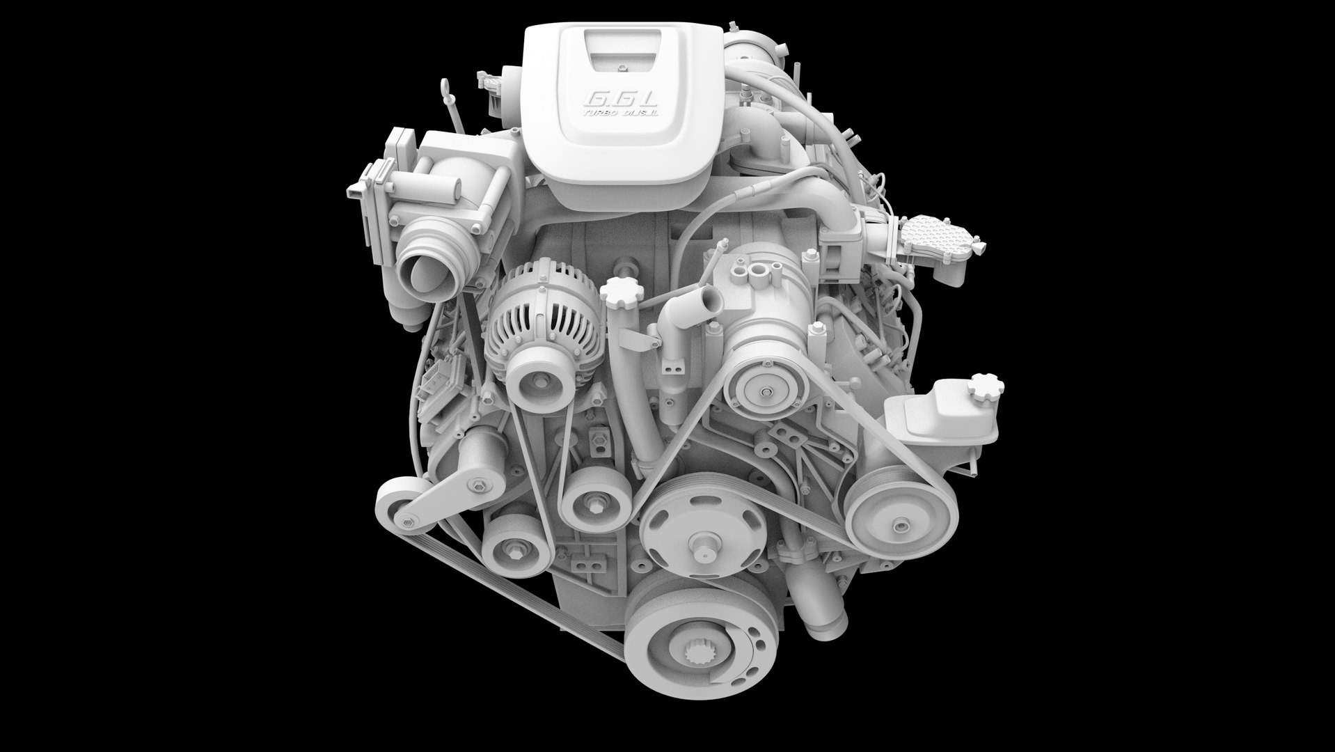 3D Model Duramax Diesel Turbo V8 Engine - TurboSquid 2326705