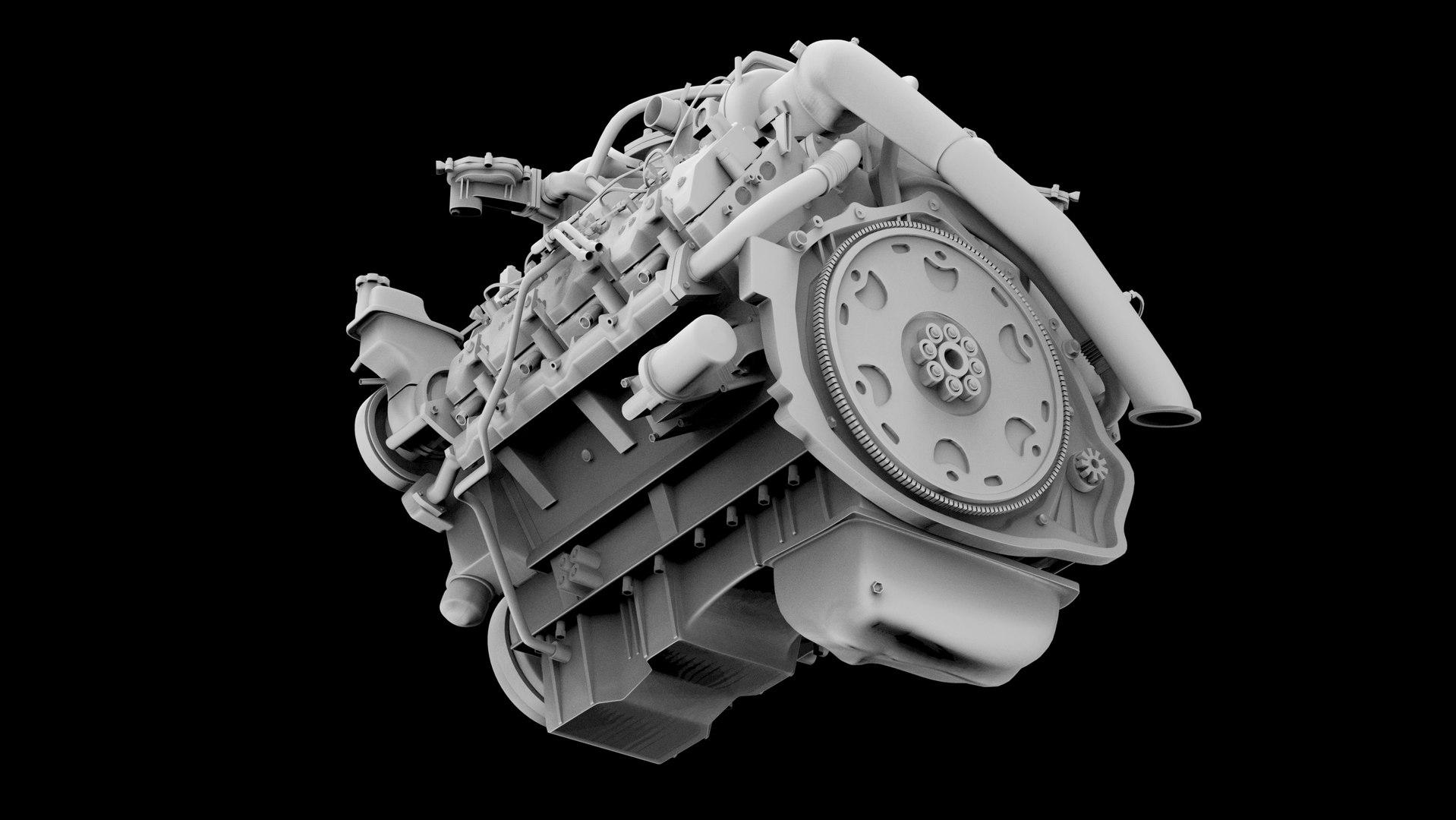 3D Model Duramax Diesel Turbo V8 Engine - TurboSquid 2326705
