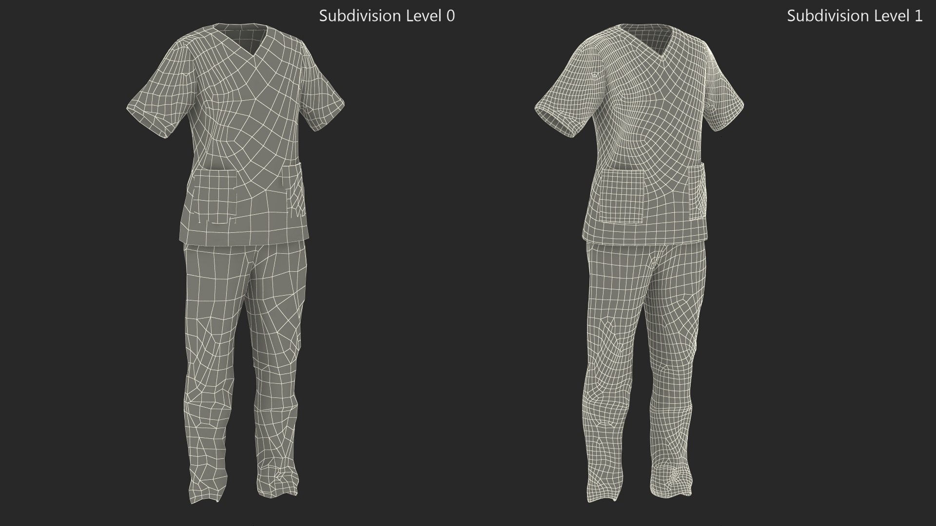 Medical Scrubs Uniform With Stains 3D Model - TurboSquid 2191887