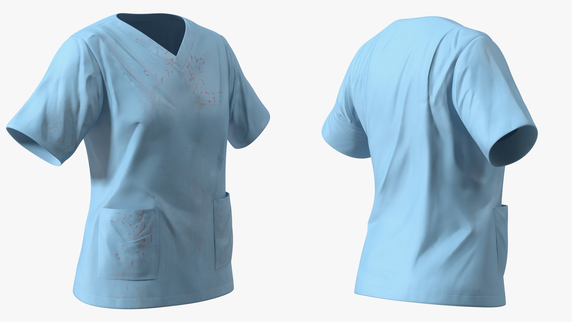 Medical Scrubs Uniform With Stains 3D Model - TurboSquid 2191887