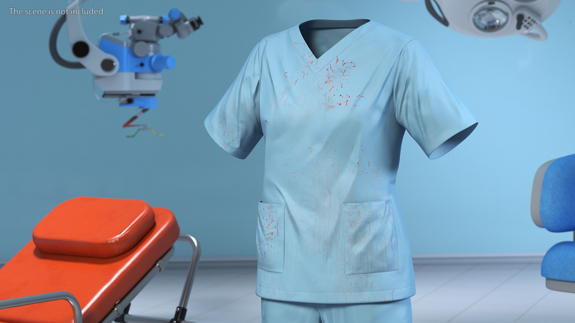 Medical Scrubs Uniform With Stains 3D Model - TurboSquid 2191887