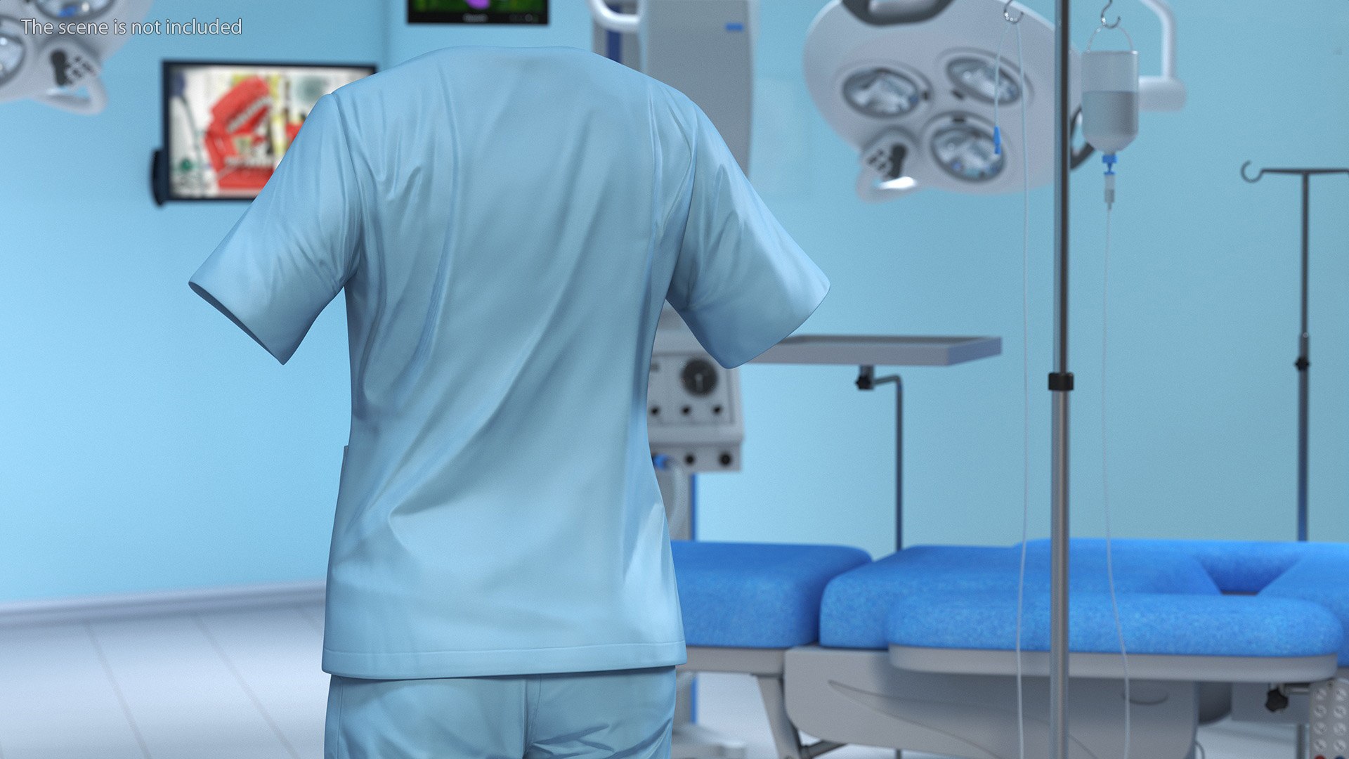 Medical Scrubs Uniform With Stains 3D Model - TurboSquid 2191887