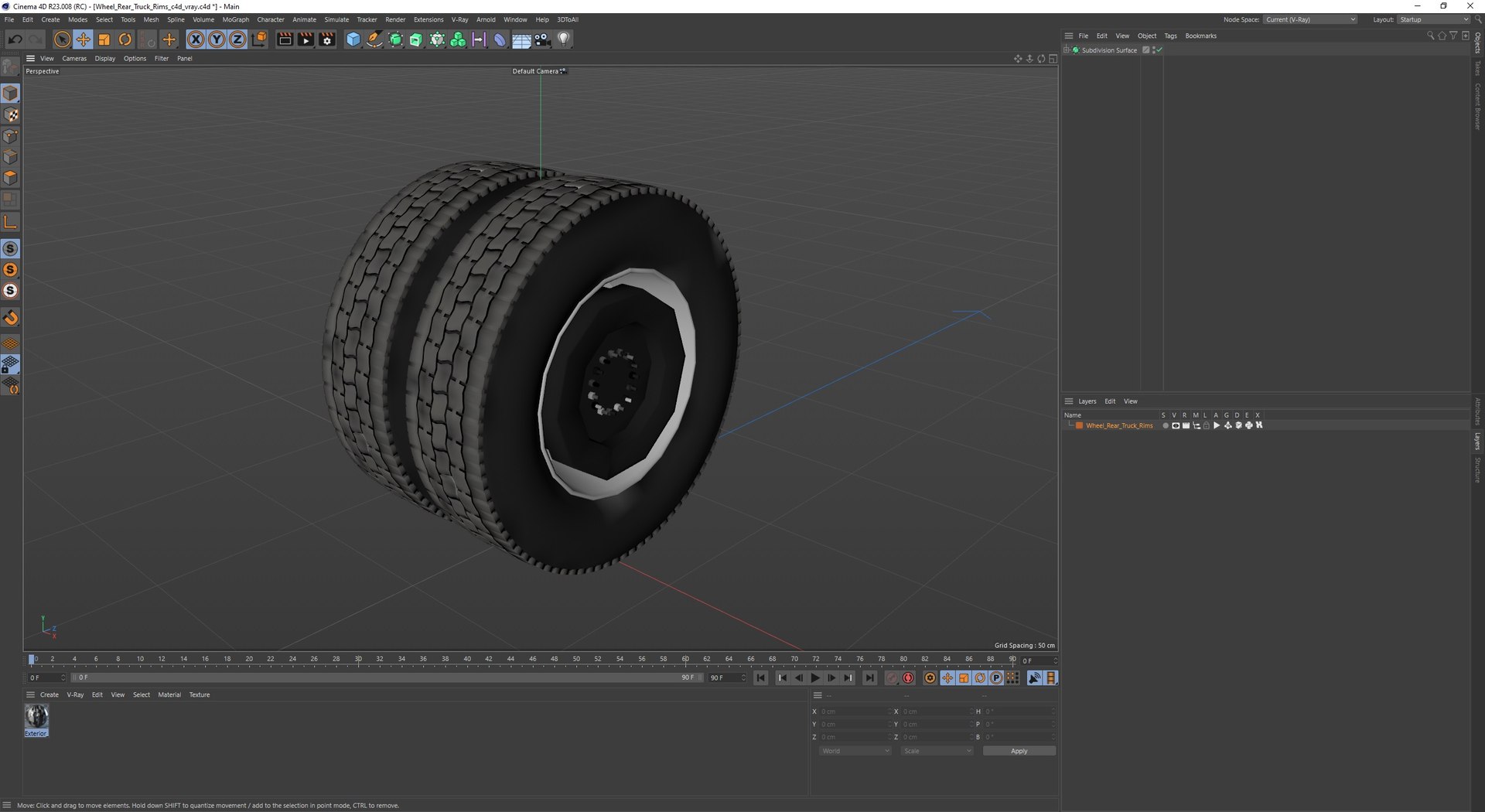 3D Model Wheel Rear Truck Rims - TurboSquid 2295942