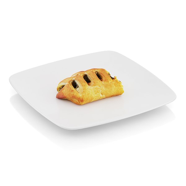 3d model roll pudding