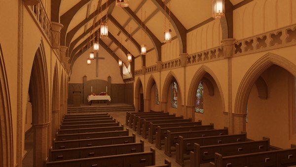 modelo 3d Church Interior - TurboSquid 1901082