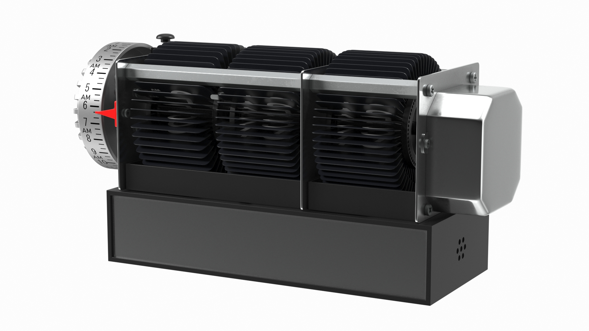 Vintage Flip Clock No Time Black Model - TurboSquid 1919737