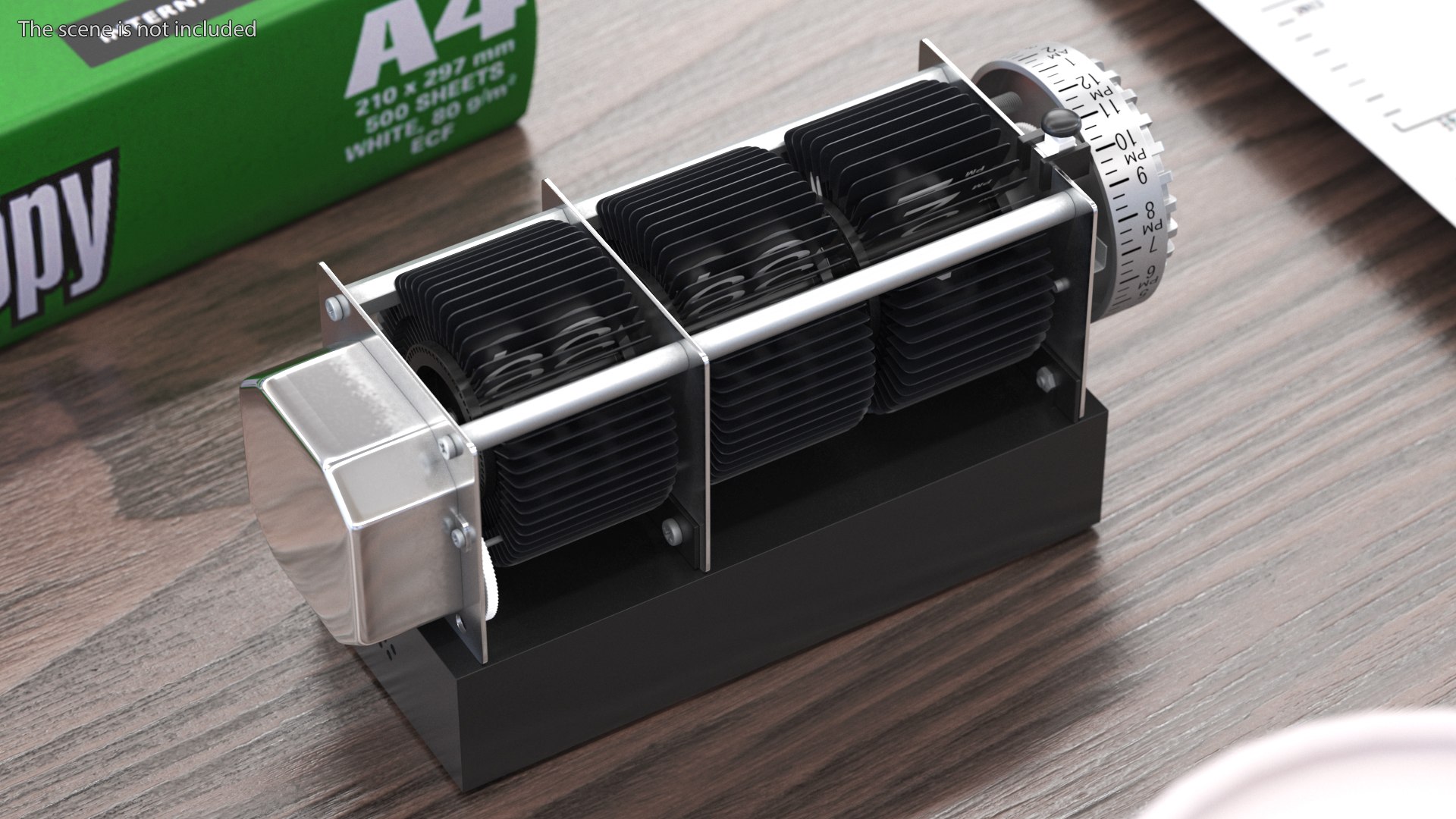 Vintage Flip Clock No Time Black Model - TurboSquid 1919737