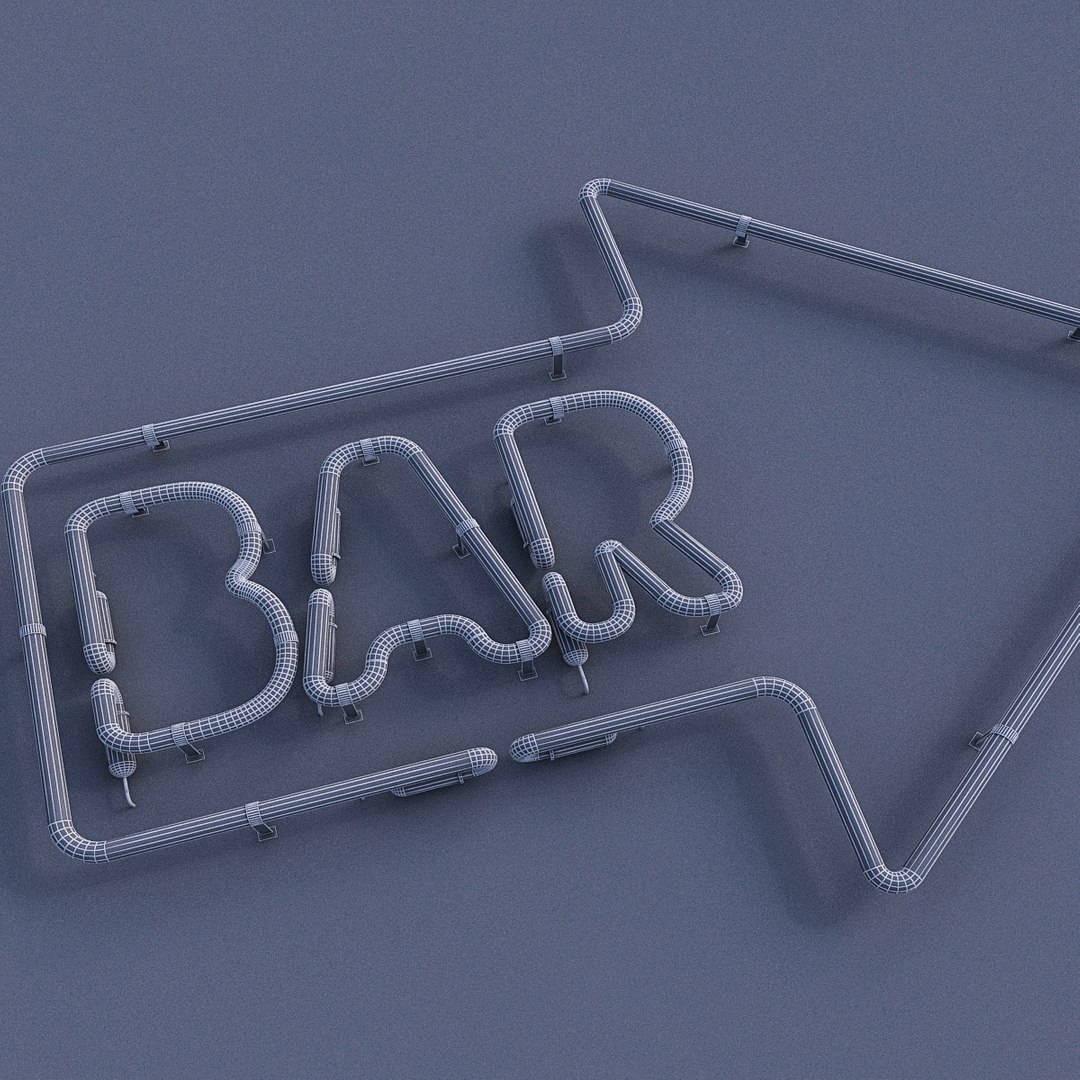 3D Neon Sign - TurboSquid 1438222