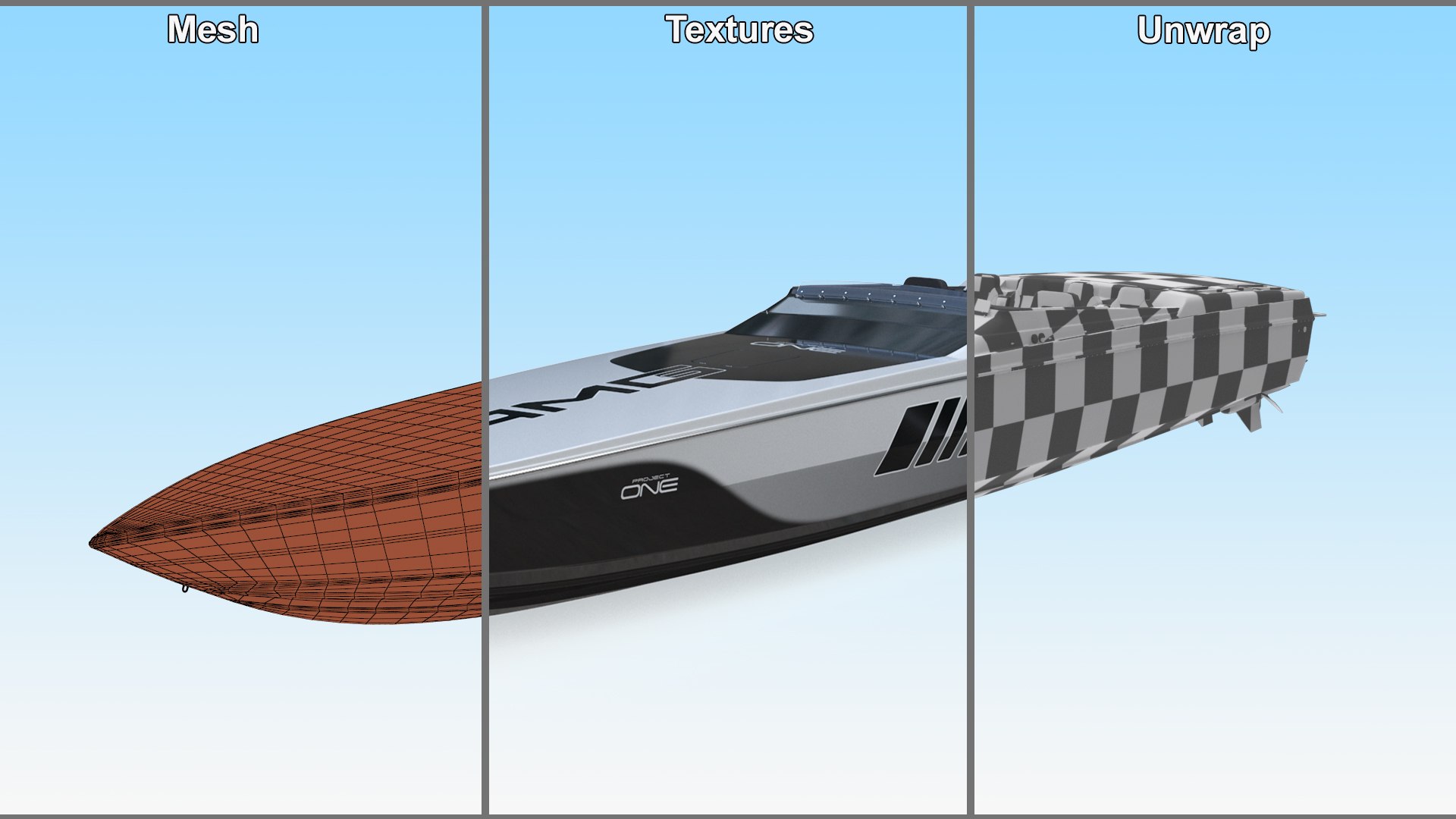 3D Cigarette Boat 515 Black - TurboSquid 2284578