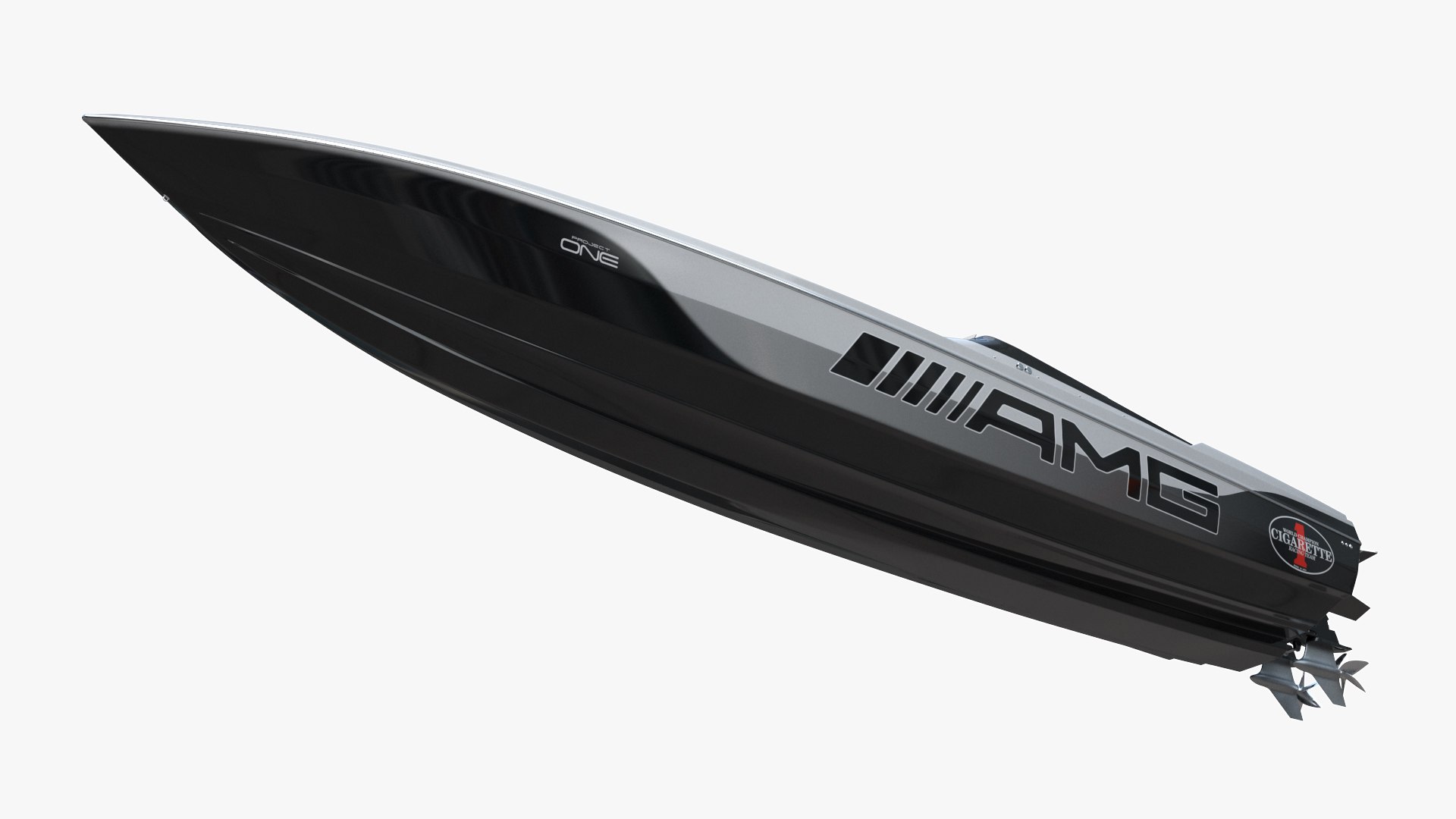 3D Cigarette Boat 515 Black - TurboSquid 2284578