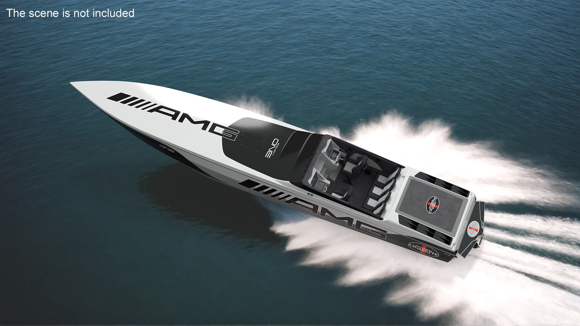 3D Cigarette Boat 515 Black - TurboSquid 2284578