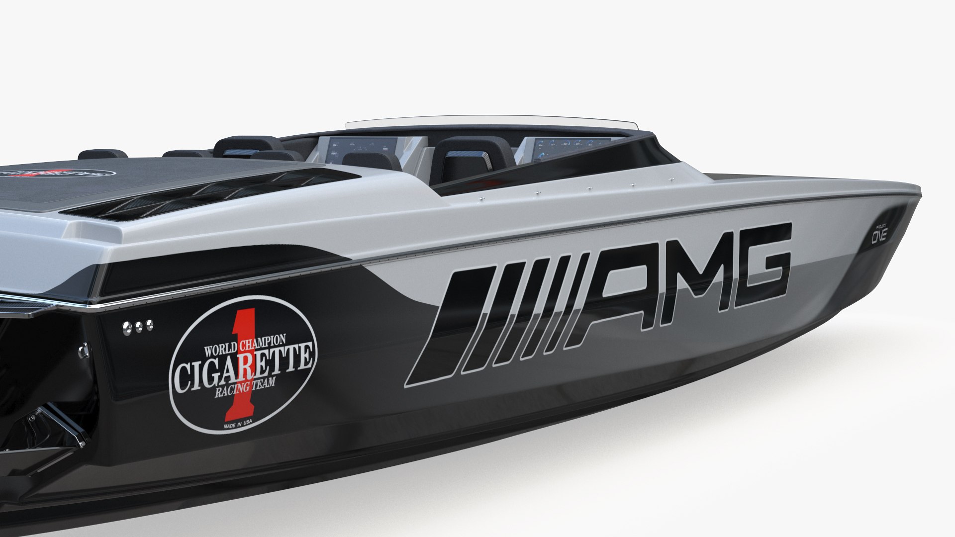 3D Cigarette Boat 515 Black - TurboSquid 2284578