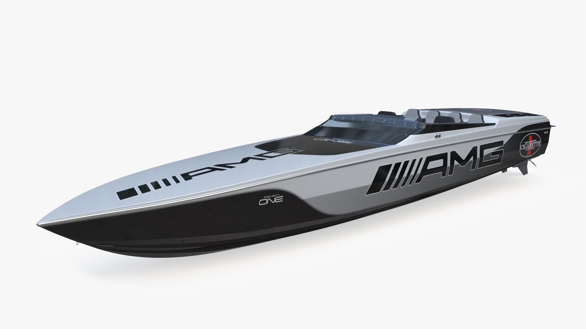 3D Cigarette Boat 515 Black - TurboSquid 2284578