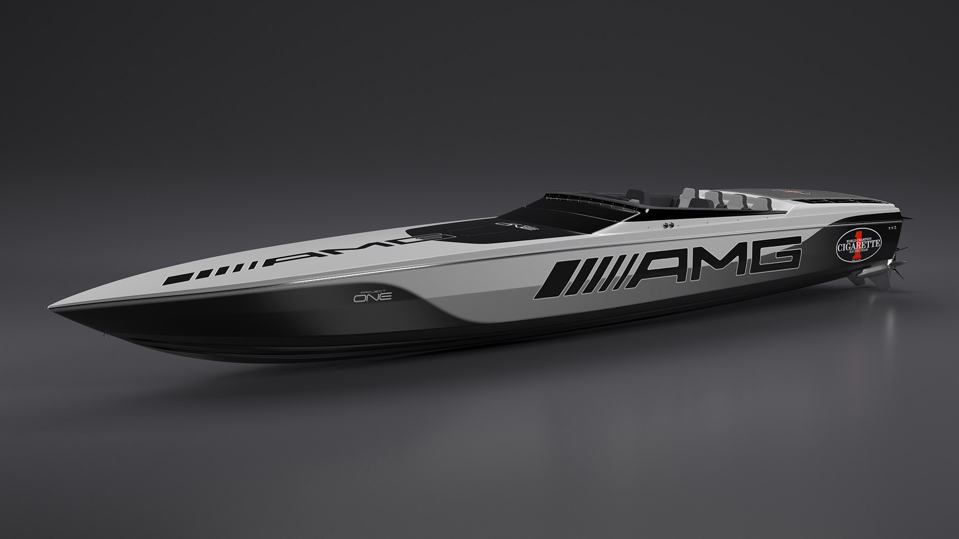 3D Cigarette Boat 515 Black - TurboSquid 2284578