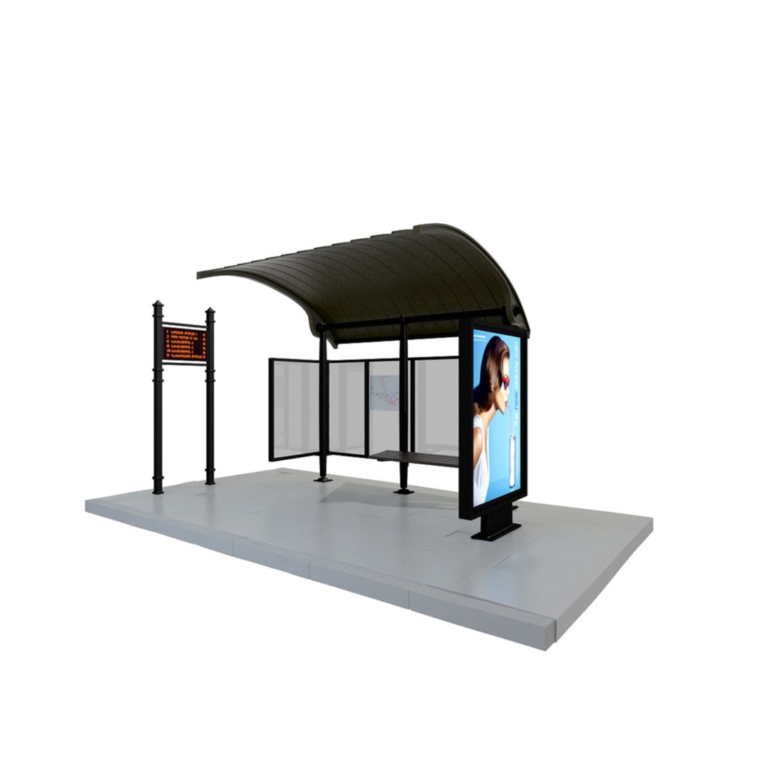 3d Bus Stop Model