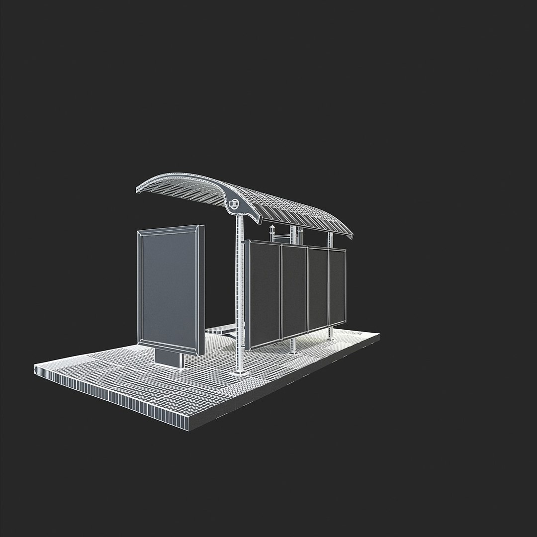 3d bus stop model