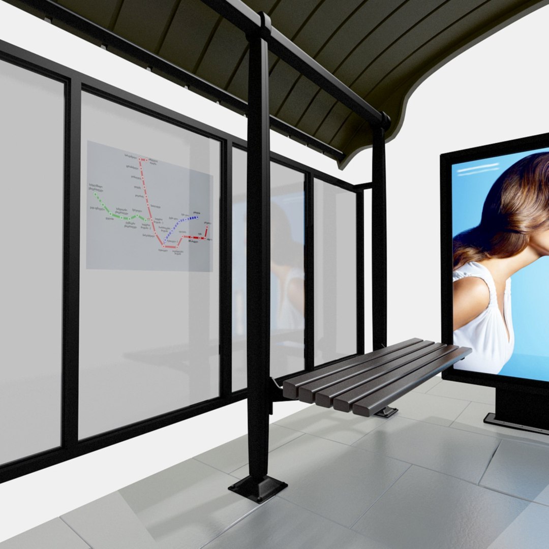 3d Bus Stop Model