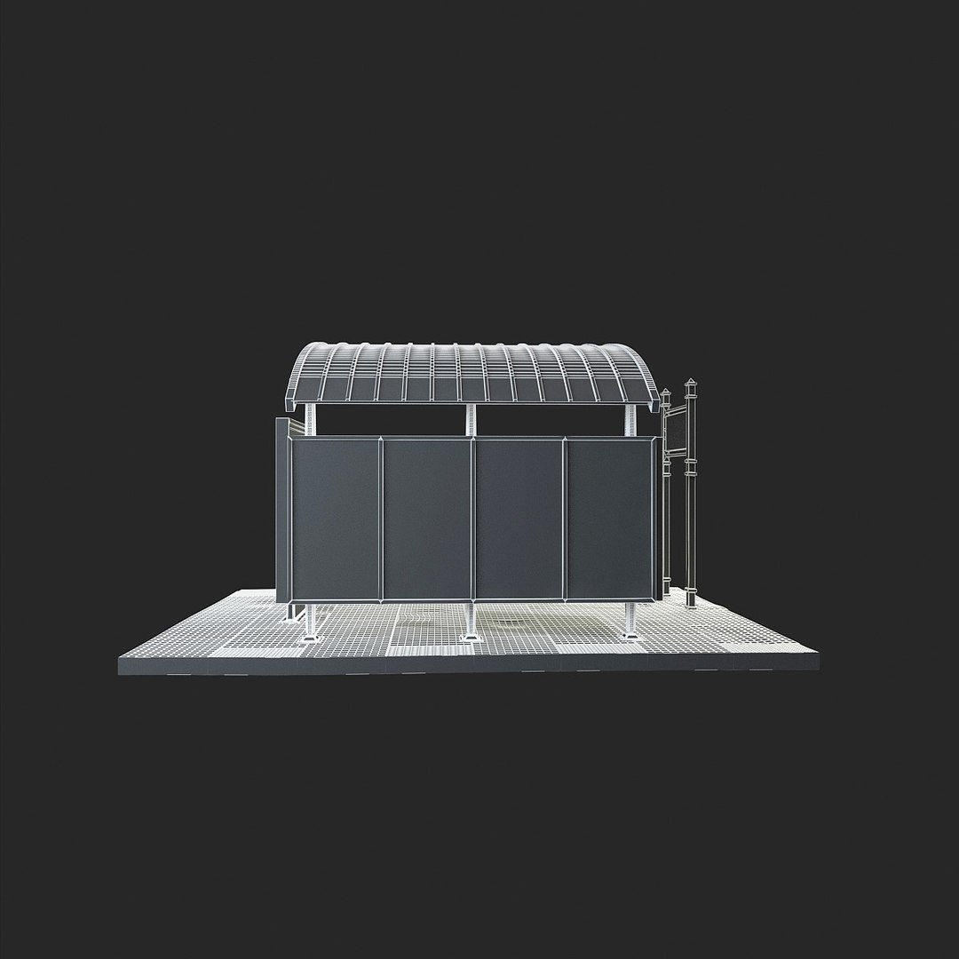3d bus stop model