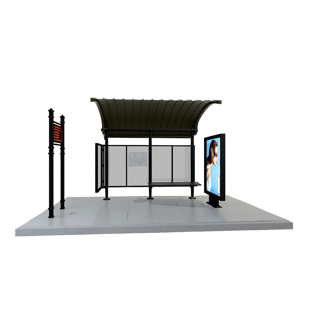3d Bus Stop Model