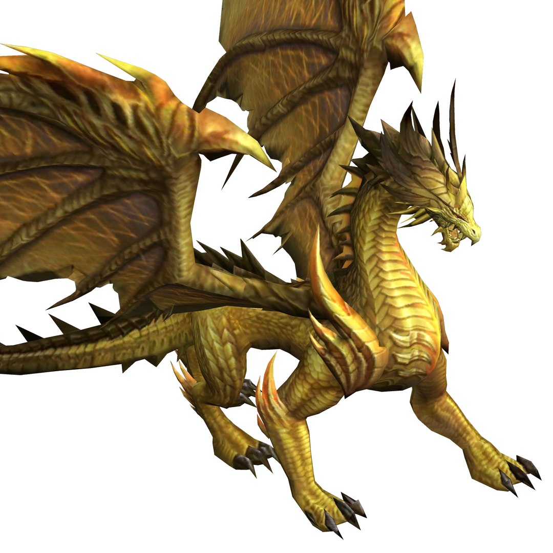 Golden Dragon Rig - Low Poly Model - TurboSquid 1831838
