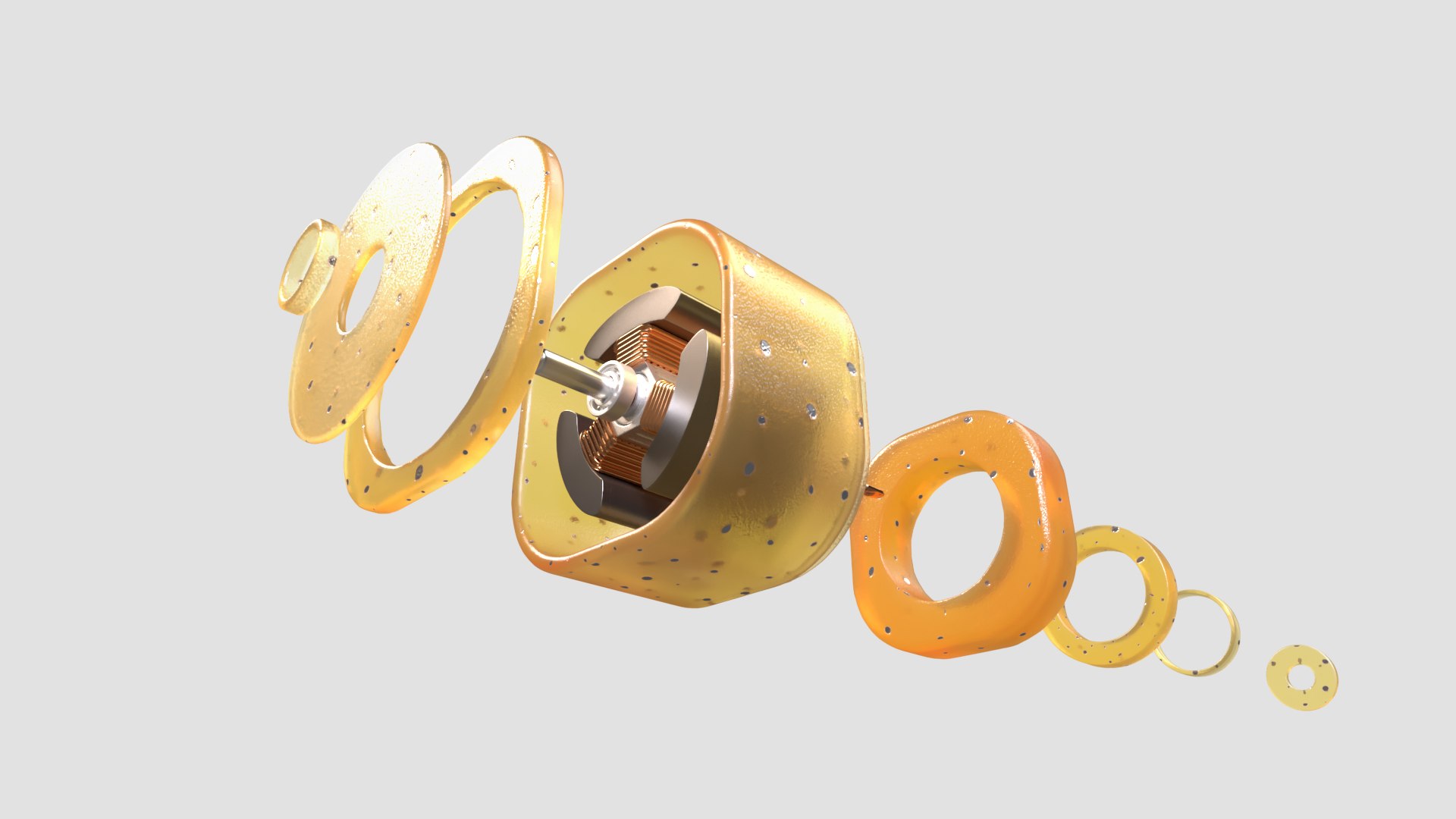 3D Pop Art DC Motor Model - TurboSquid 2327006