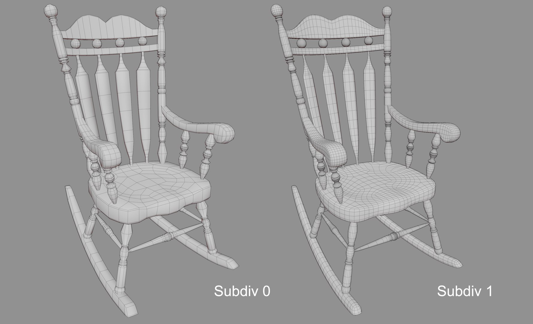 3D Model Rocking Chair - TurboSquid 2082585