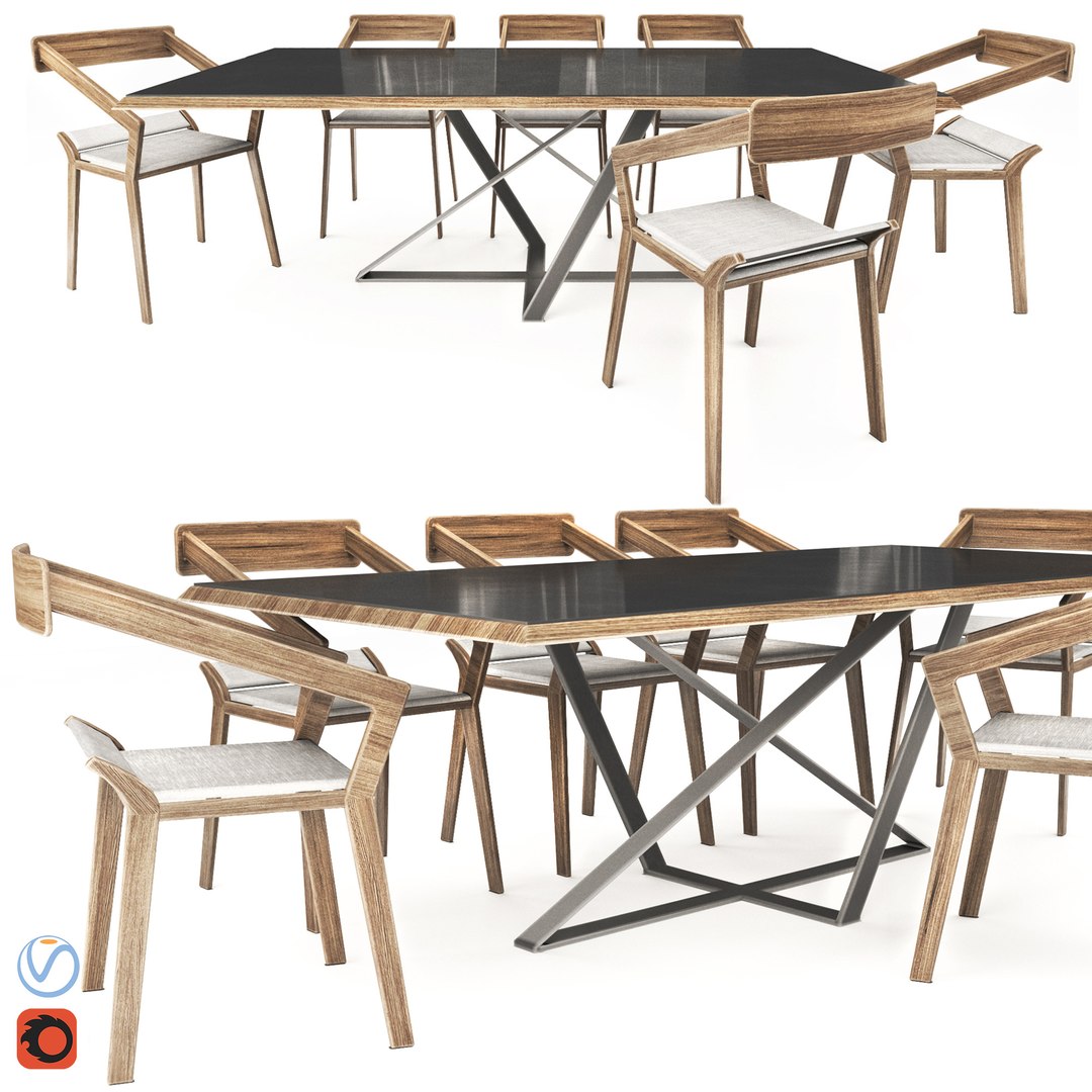 Dining Set Model - TurboSquid 2118271