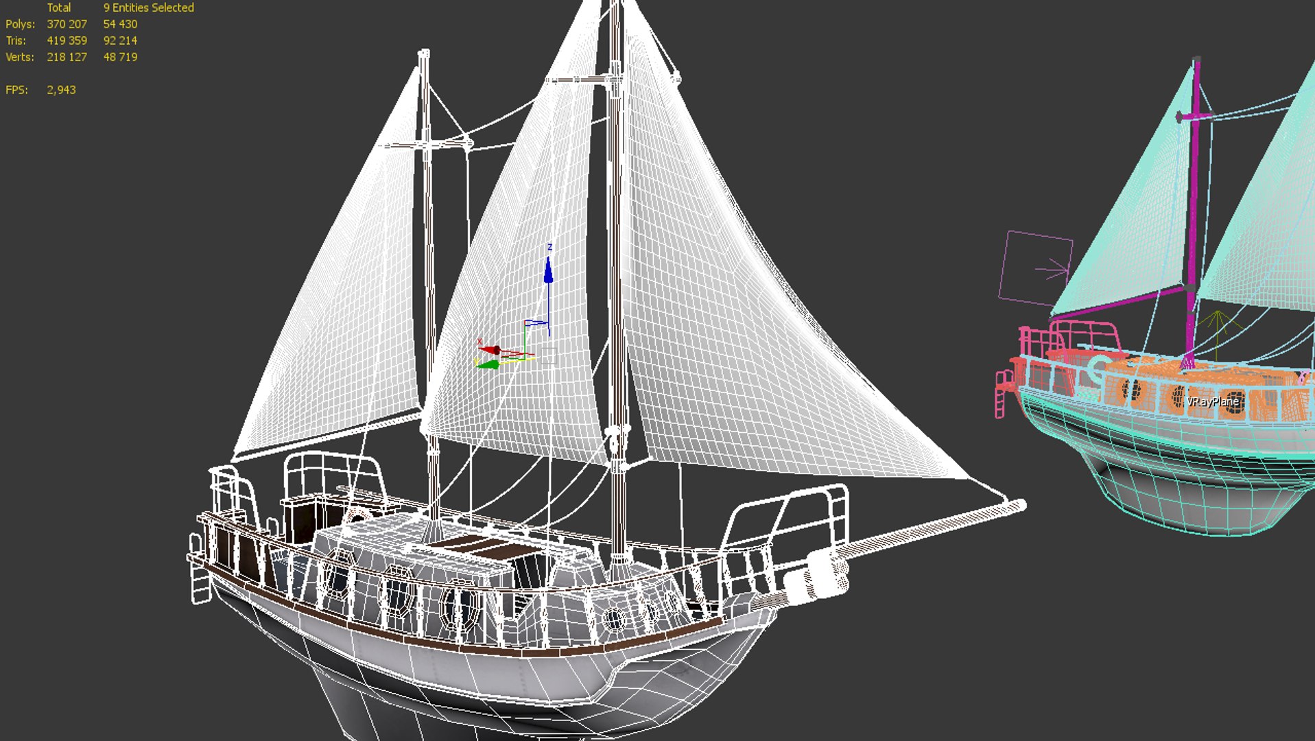 3ds max sail boat