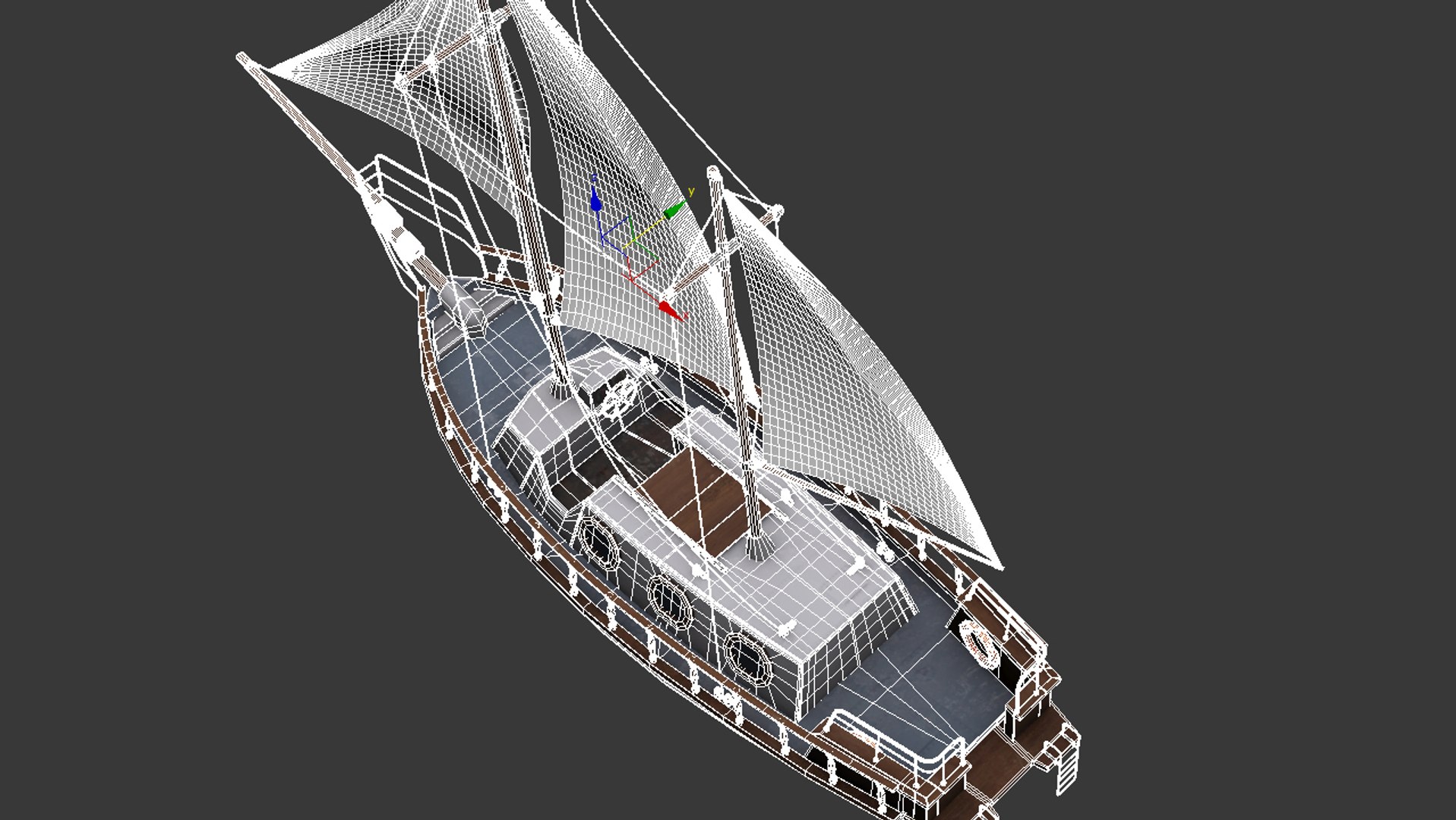 3ds max sail boat