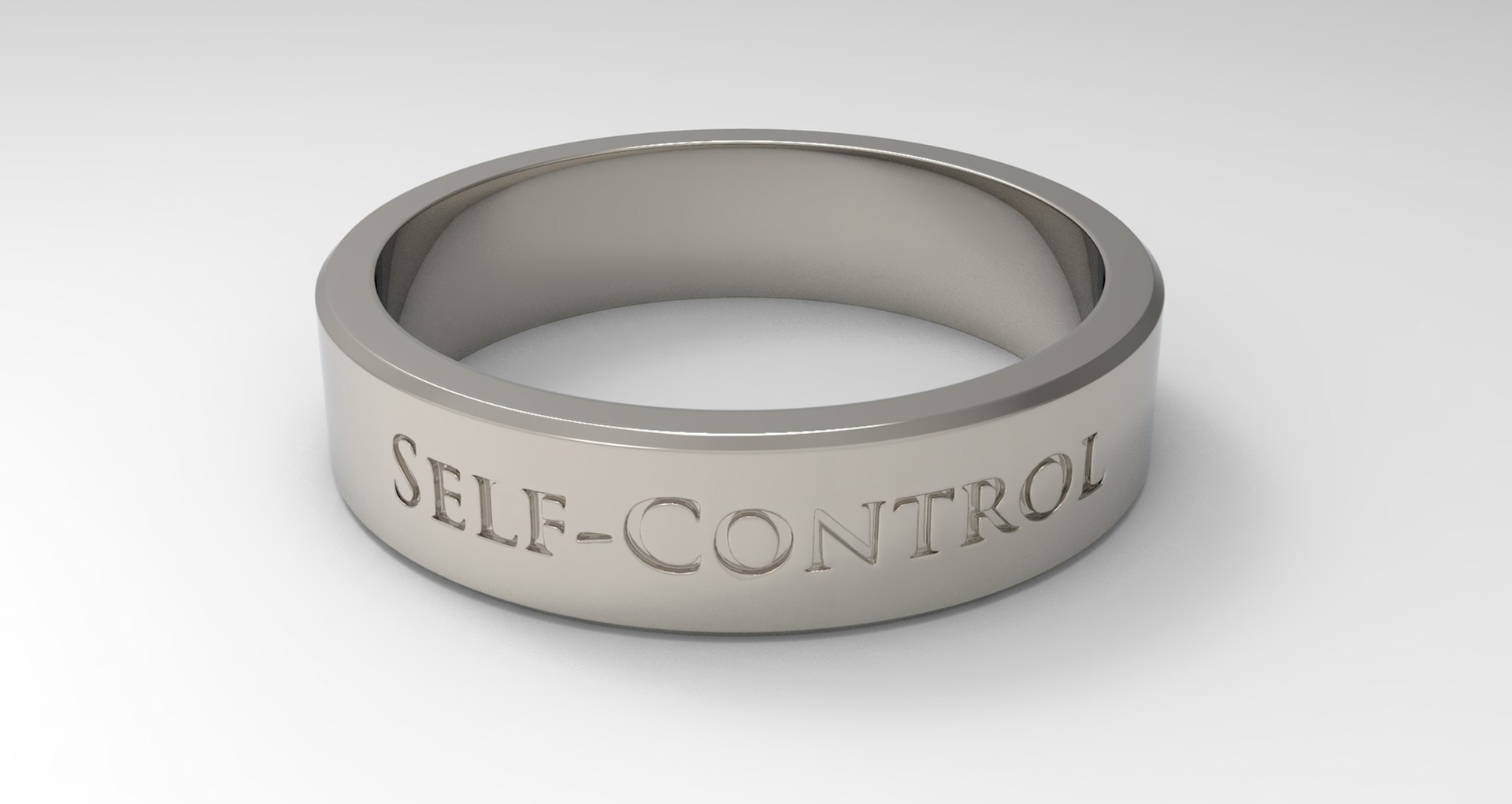 Self-Control Ring Platinum 3D Model - TurboSquid 1926557