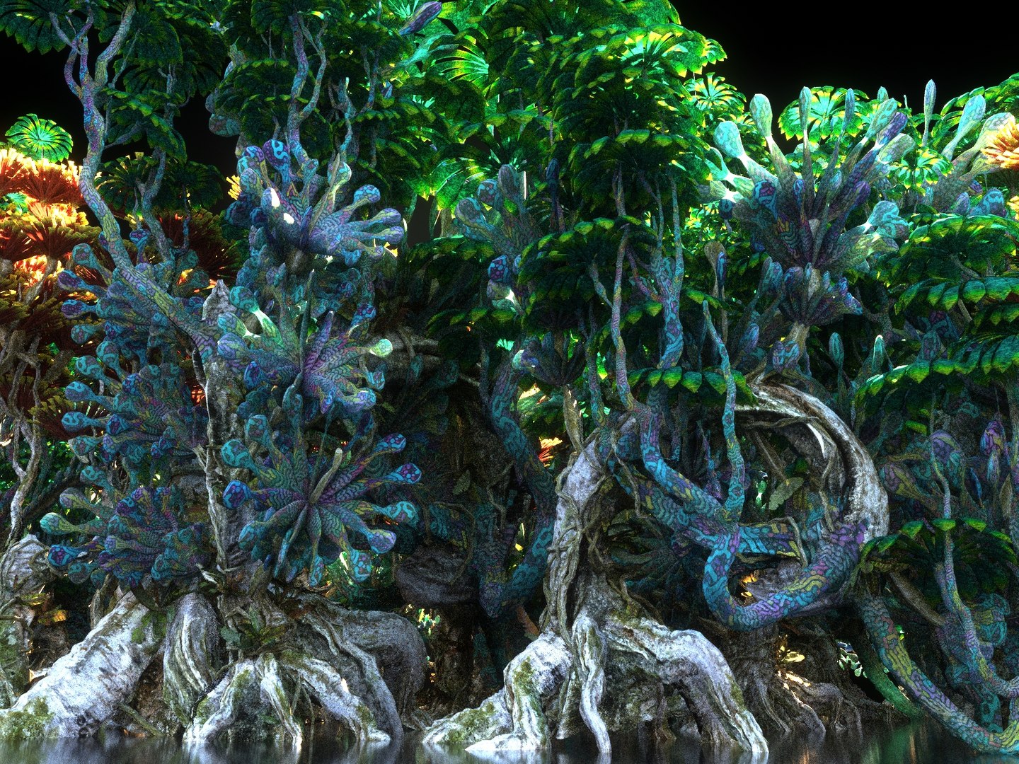 Pandora pack 30 tree 3D - TurboSquid 1471942