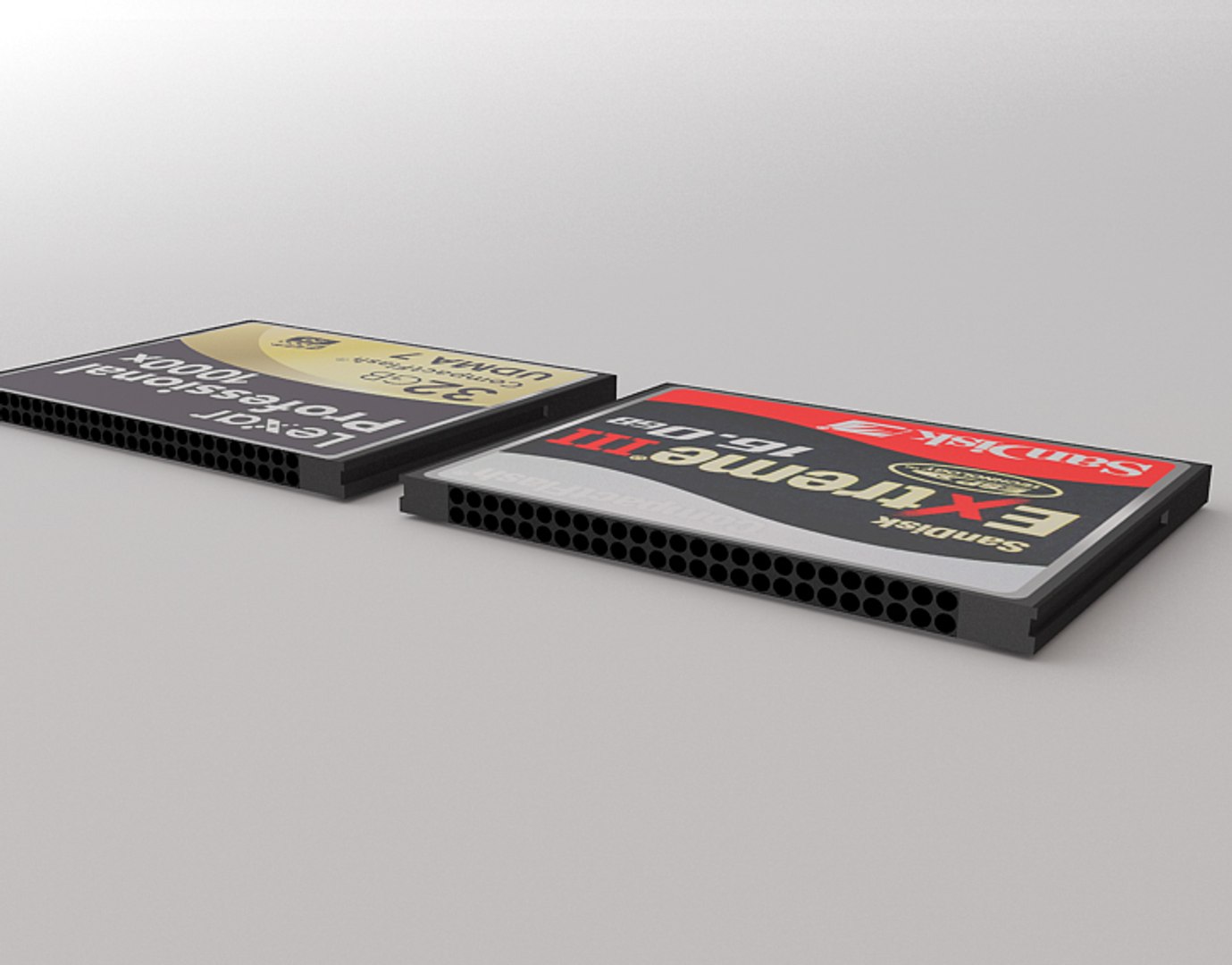 3d Model Of Compact Flash Card
