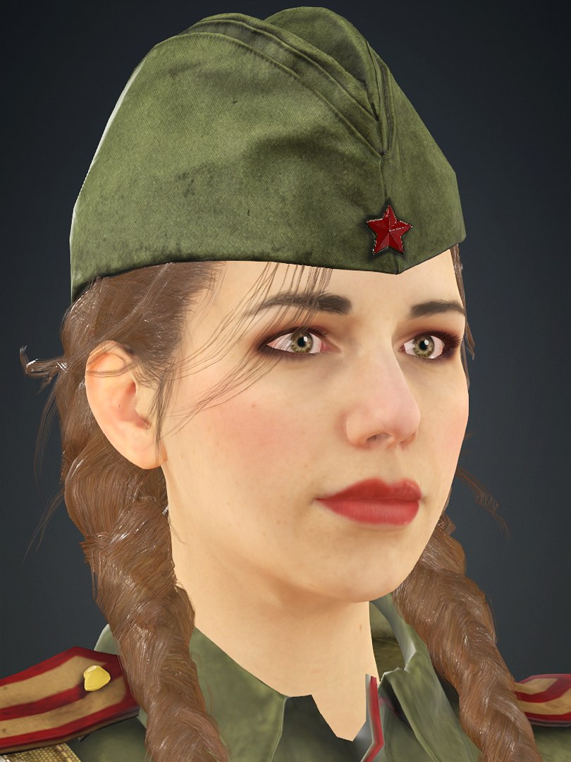 Realistic Rigged Napoleon Soldier Girl-A Character 3D Model 3D model ...