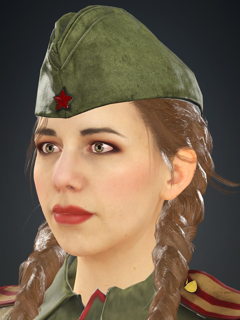 Realistic Rigged Napoleon Soldier Girl-A Character 3D Model 3D model ...