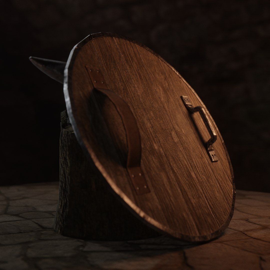 3D Model Nordic Round Shield - TurboSquid 1868629
