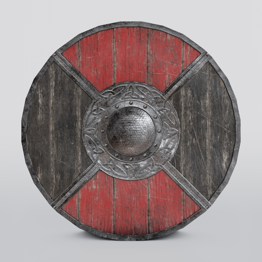 3D Model Nordic Round Shield - TurboSquid 1868629