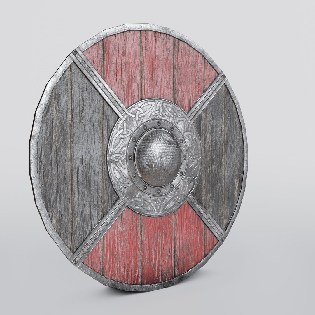 3D Model Nordic Round Shield - TurboSquid 1868629