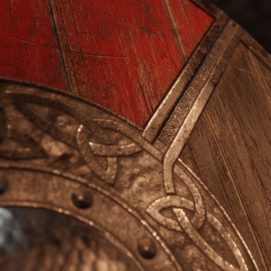 3D Model Nordic Round Shield - TurboSquid 1868629