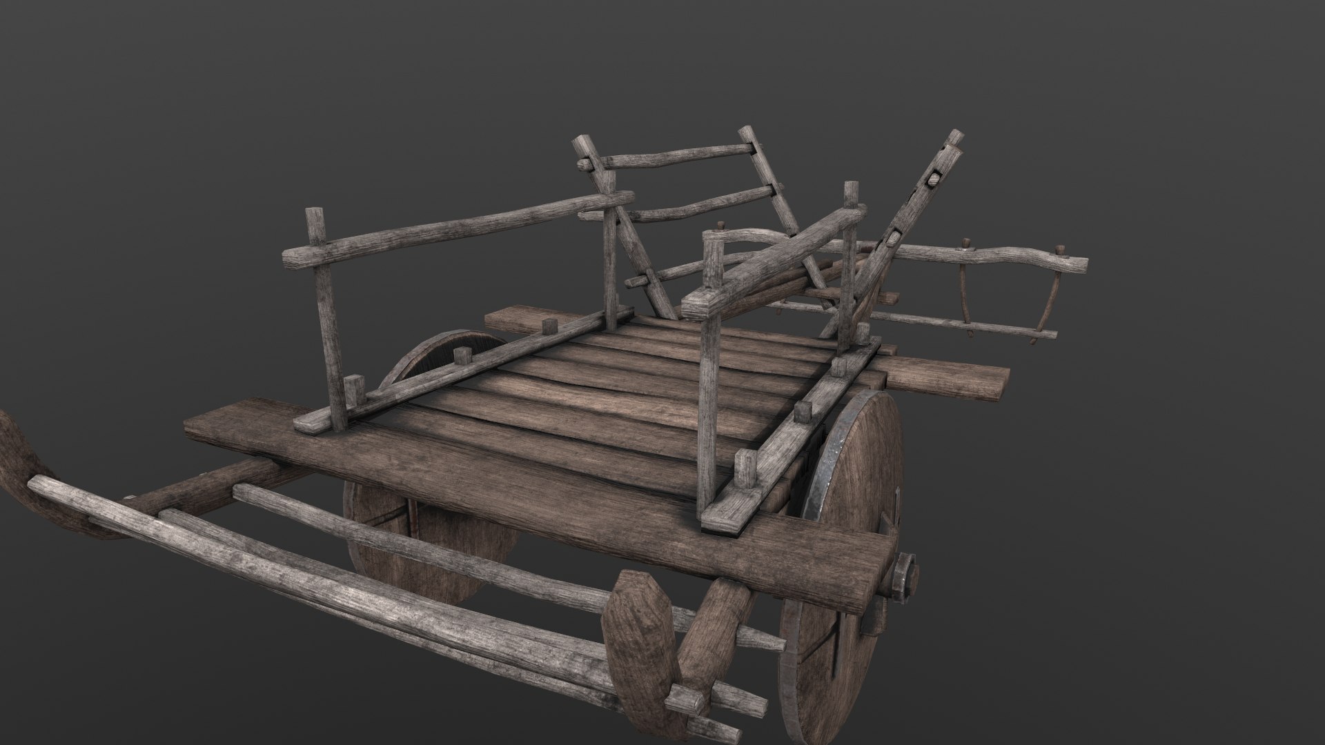 Ox Cart PBR 3D Model - TurboSquid 1737438