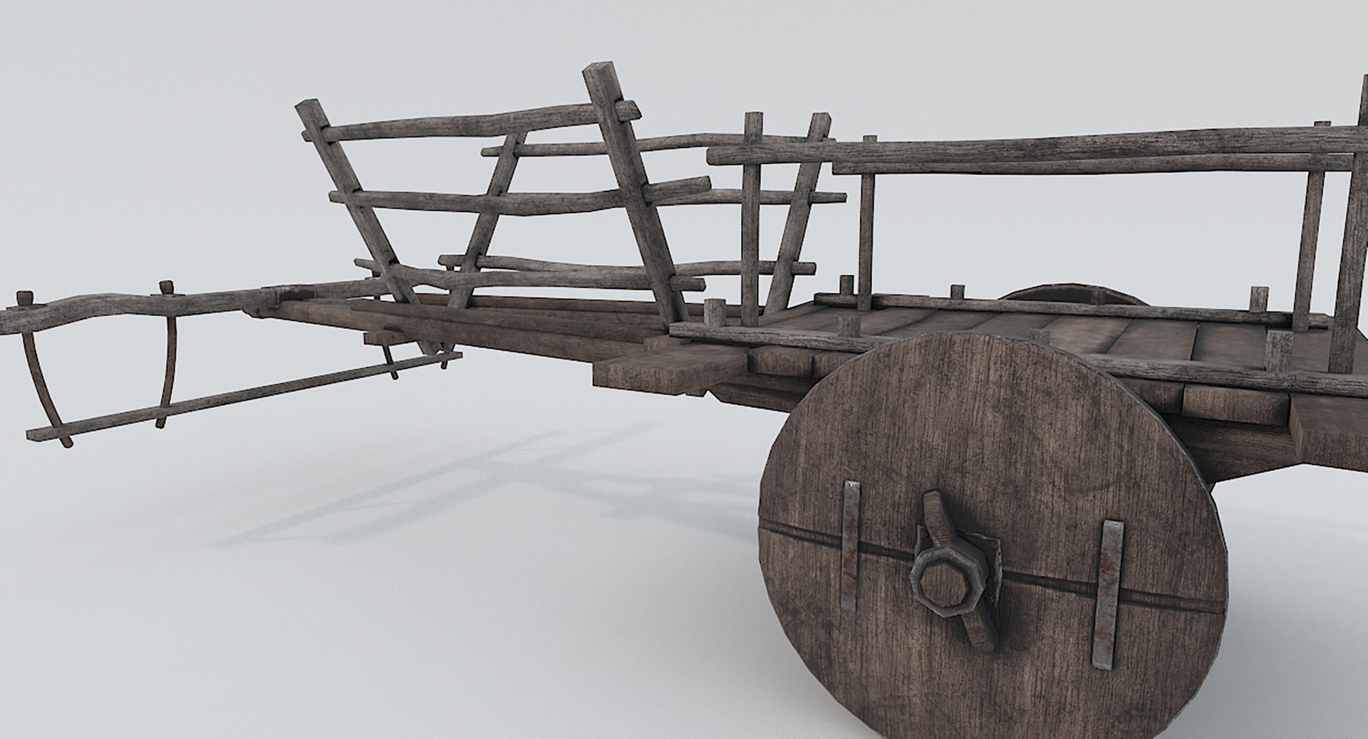 Ox Cart PBR 3D Model - TurboSquid 1737438