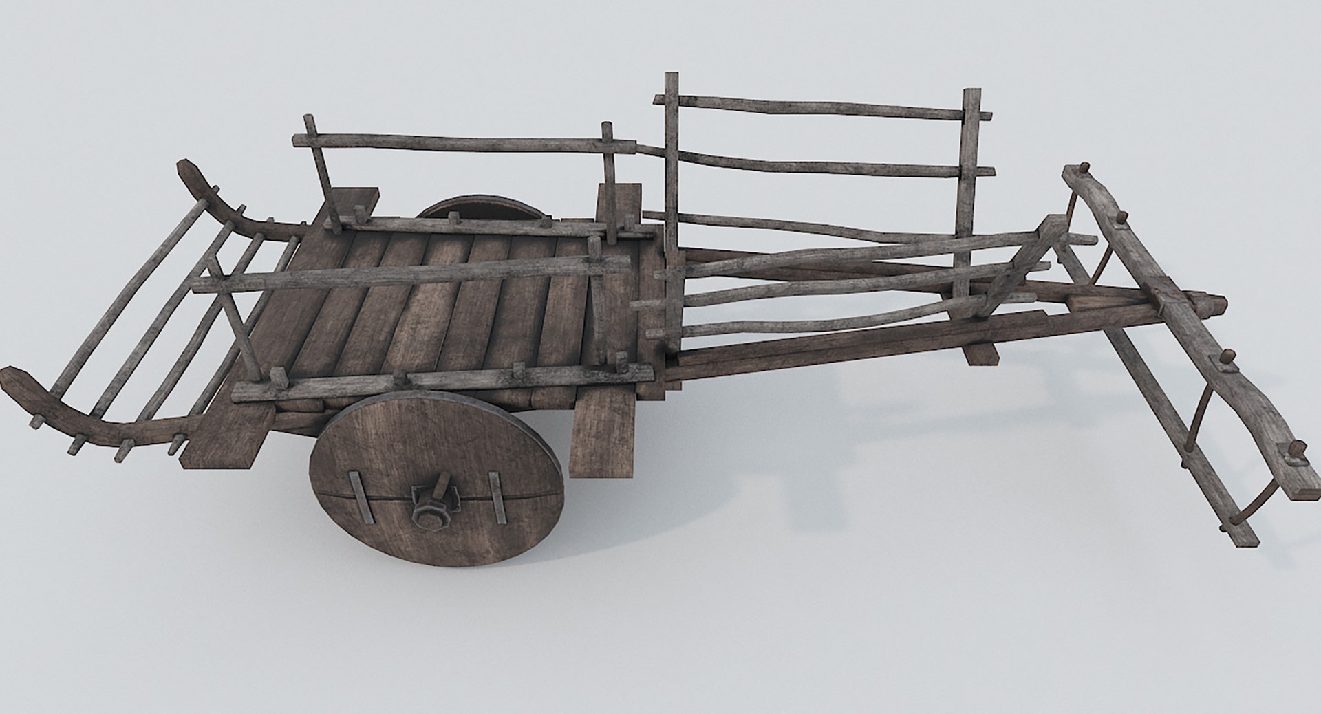 Ox Cart PBR 3D Model - TurboSquid 1737438
