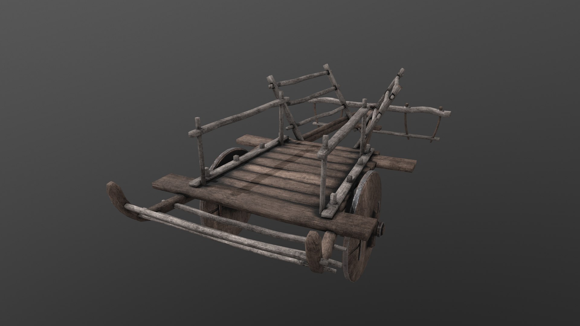 Ox Cart PBR 3D Model - TurboSquid 1737438