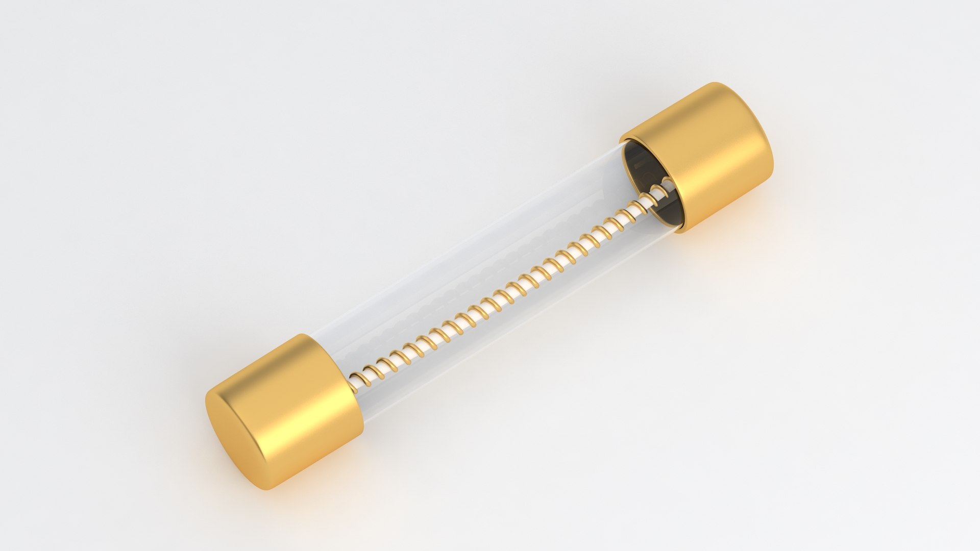 3D Glass Tube Fuse Gold Collection - TurboSquid 2377121