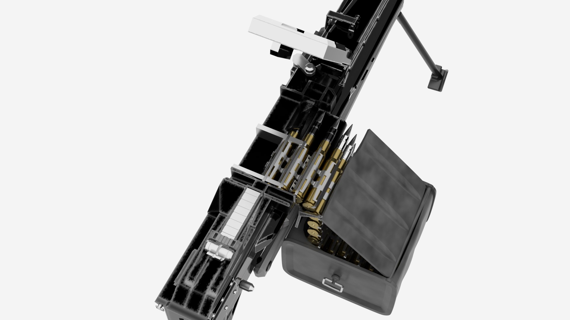 3D Functional Heavy Machine Gun 50 Cal NSV Utyos - TurboSquid 2337577