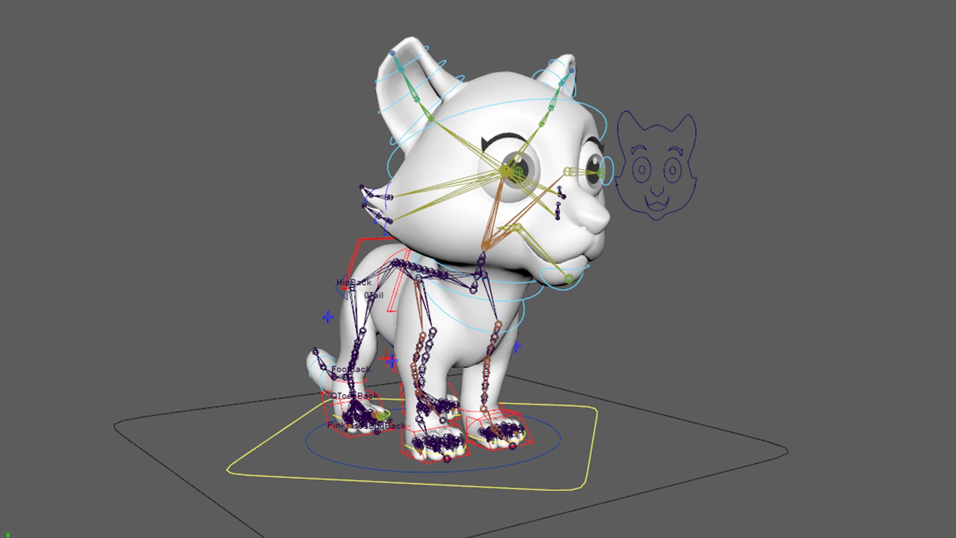 3D Model Cartoon Tiger Rig - TurboSquid 1675255
