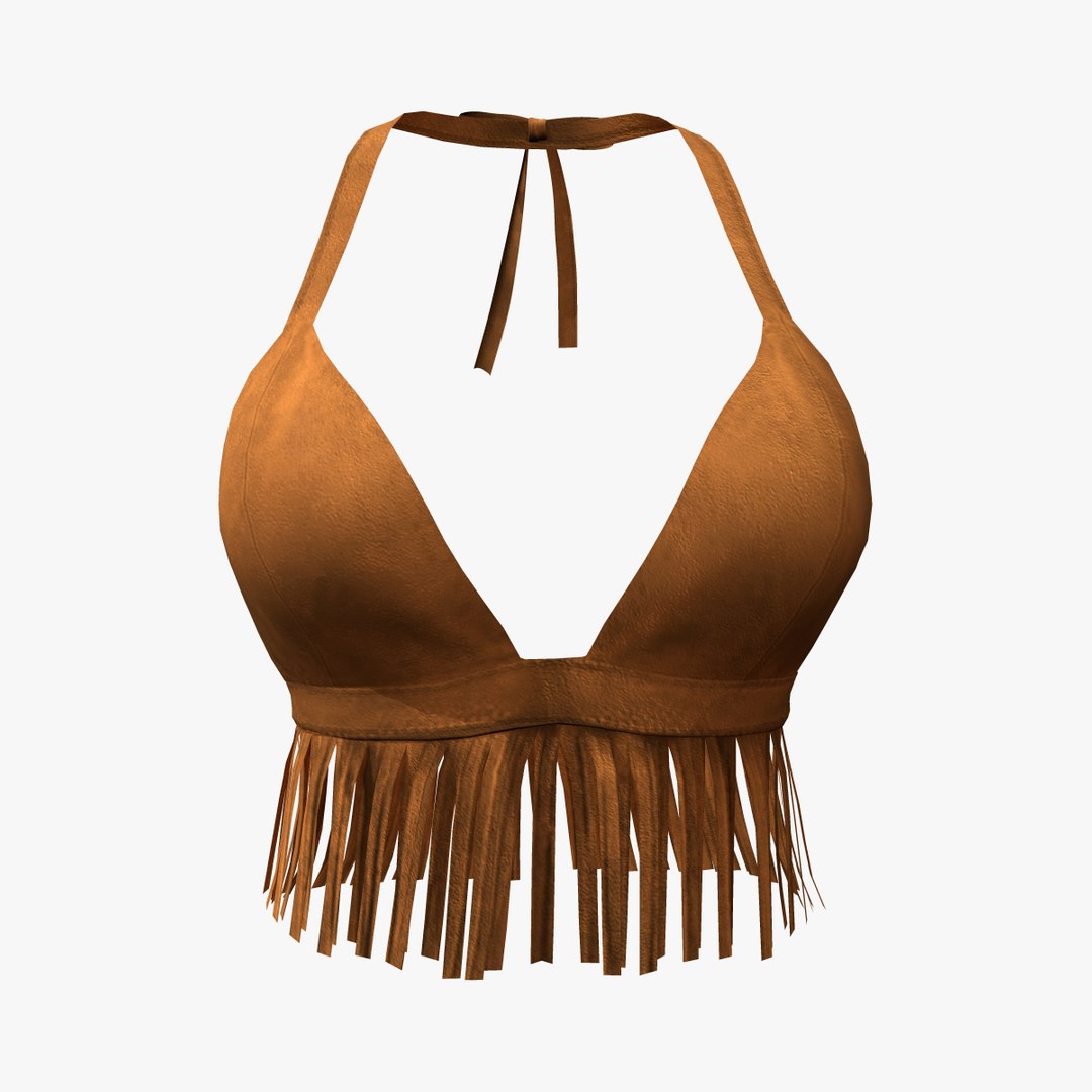 3D Model Fringe Suede Bra - TurboSquid 1915850