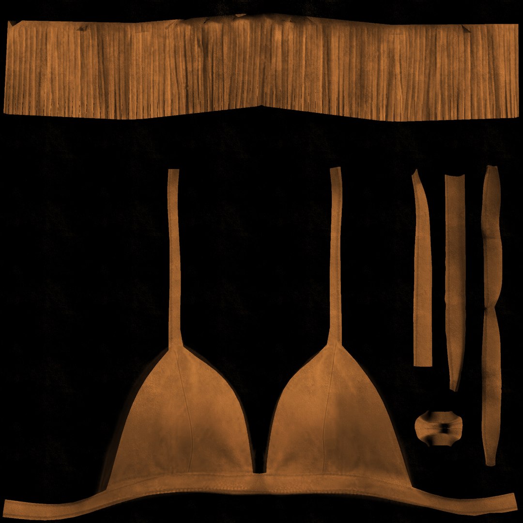 3D Model Fringe Suede Bra - TurboSquid 1915850