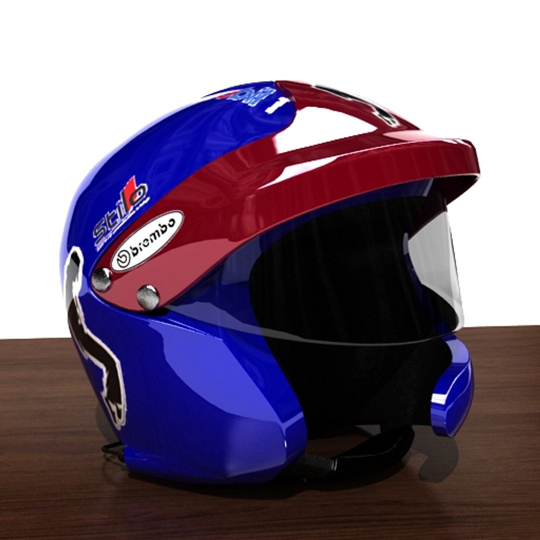 3d Model Photorealistic Rally Helmet
